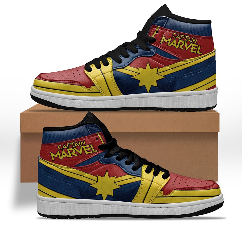 Avenger Captain Marvel Shoes Custom | Fandom Gift