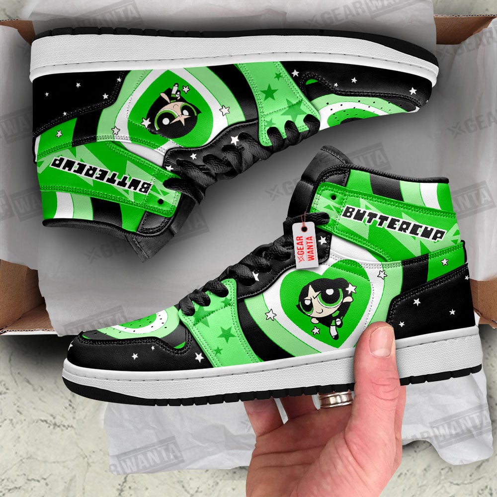Buttercup The Powerpuff Girls Shoes Custom Sneakers For Fans | Fandom Gift