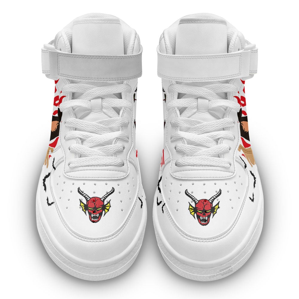 Stranger Things Hellfire Club Eddie Munson Custom Mid Shoes | Fandom Gift