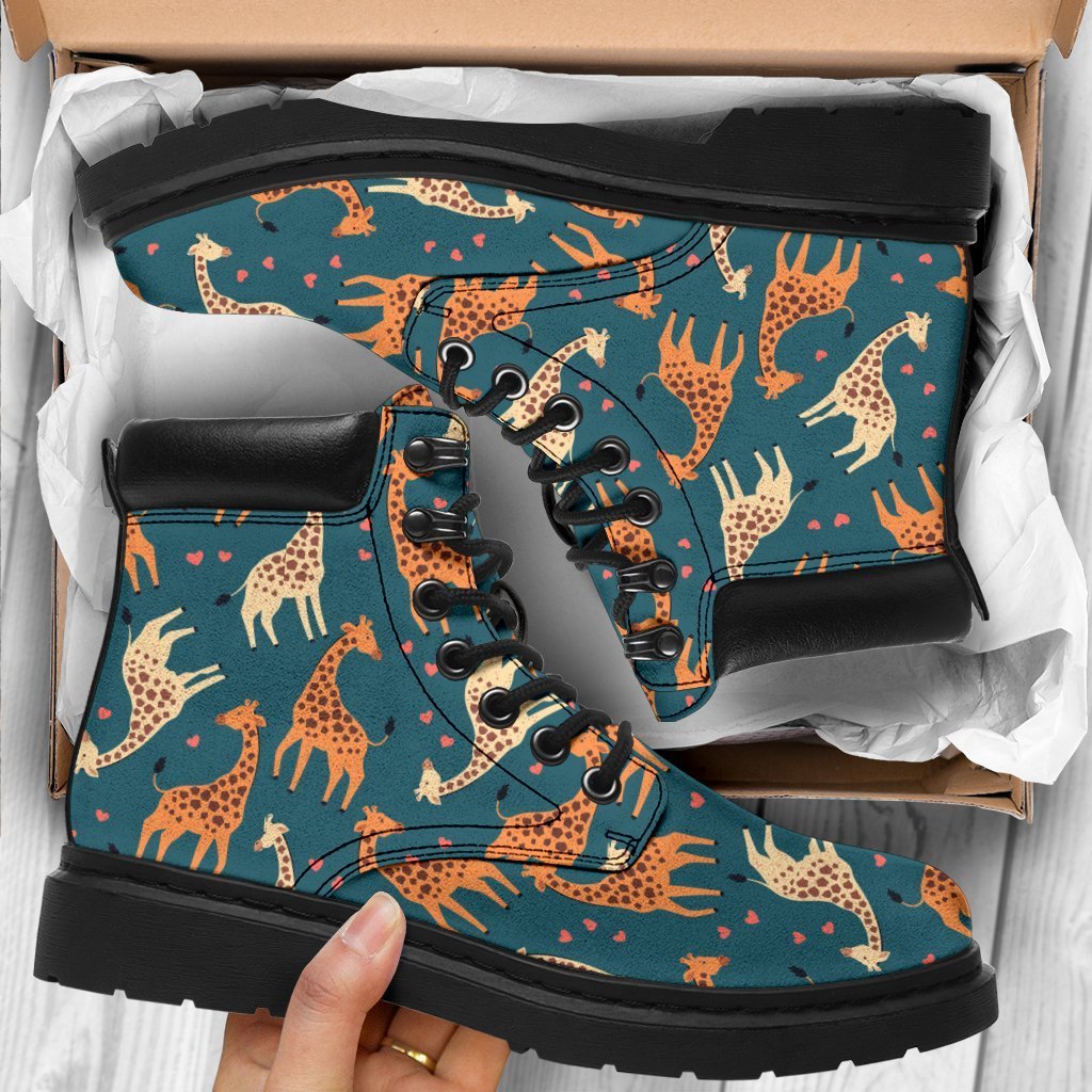 Giraffe Boots Custom Animal Shoes Funny For Giraffe Lover | Fandom Gift