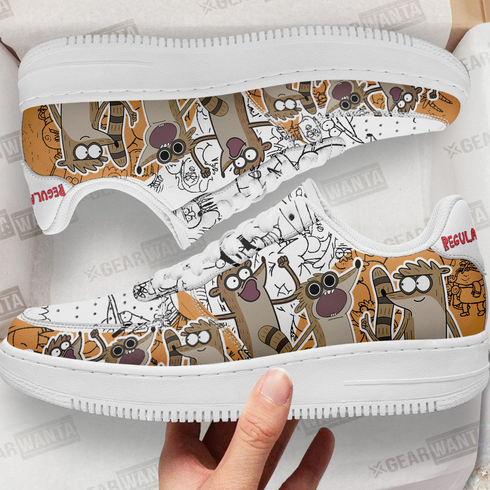 Rigby Regular Show Sneakers Custom Cartoon Shoes | Fandom Gift