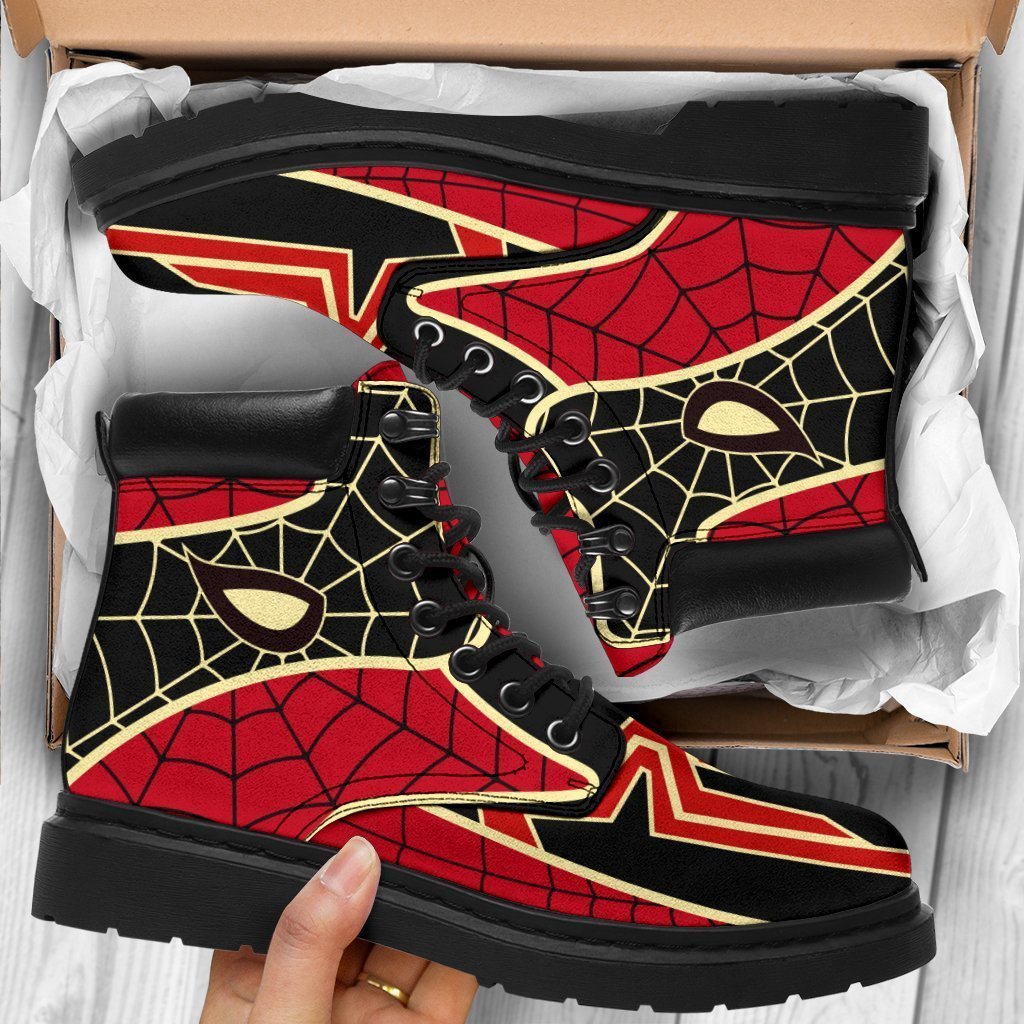 Spider Man All Season Boots | Casual Shoes | Vegan Leather Custom Boot ...